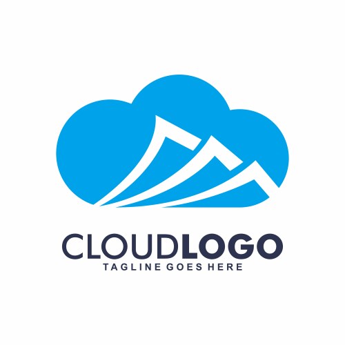 Electric cloud logo element symbol Royalty Free Vector Image