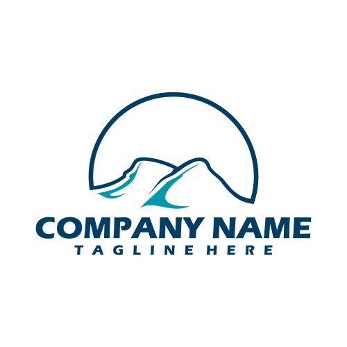 Mountain logo design template Royalty Free Vector Image