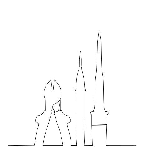 Simple drawing of pliers design tools Royalty Free Vector