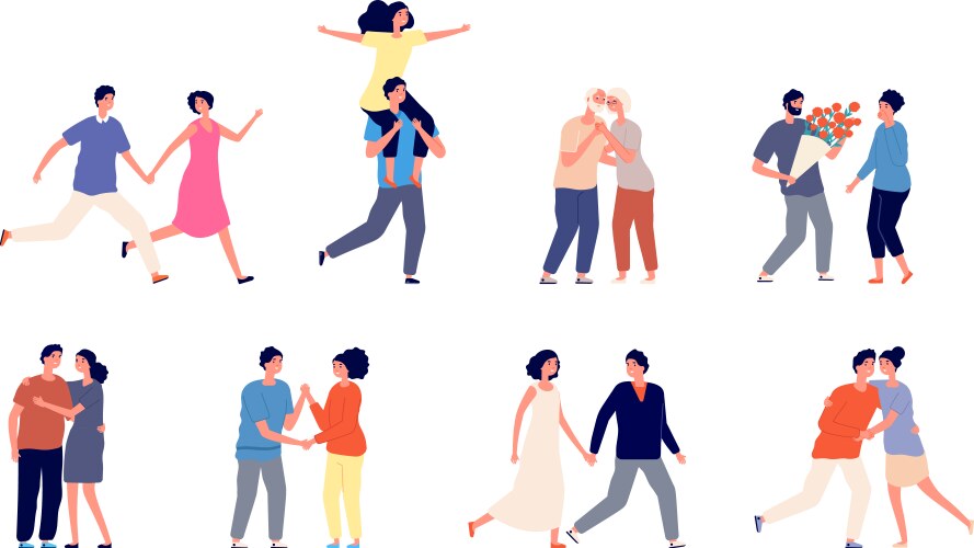 Happy couple Royalty Free Vector Image - VectorStock