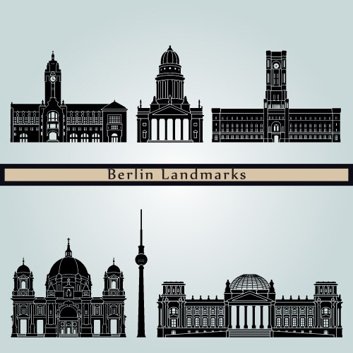 Berlin tv tower in germany Royalty Free Vector Image