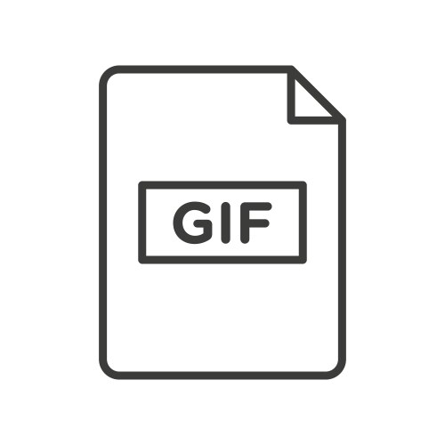 Gif icon set animated format symbol Royalty Free Vector