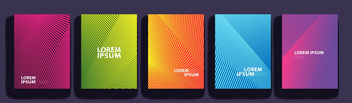 Simple modern covers template design set Vector Image