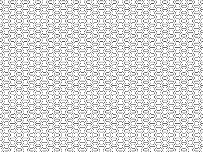 Hexagon honeycomb seamless pattern grid Royalty Free Vector
