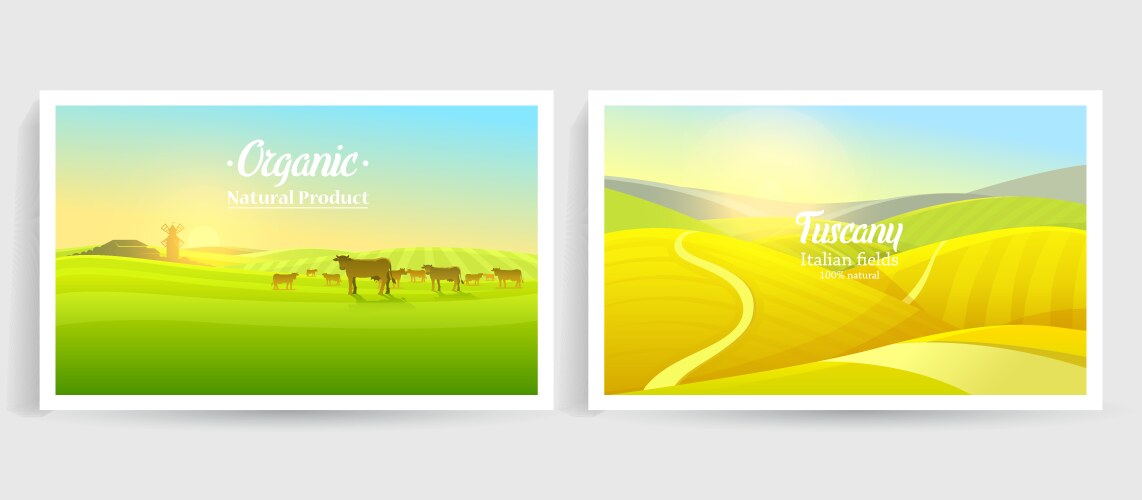 Village landscape background Royalty Free Vector Image