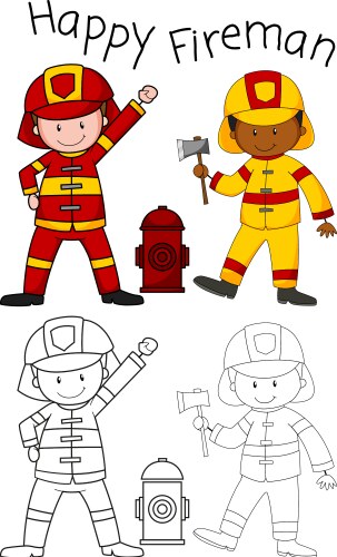 Fireman Royalty Free Vector Image - VectorStock