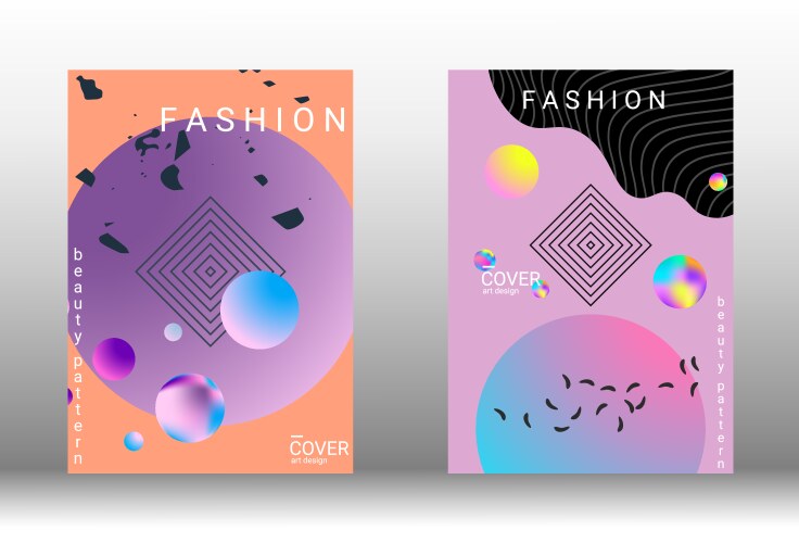 Future futuristic template with abstract forms Vector Image