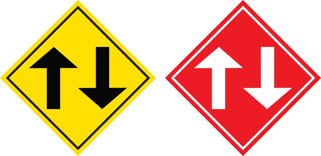 Uturn traffic road sign isolate on white Vector Image