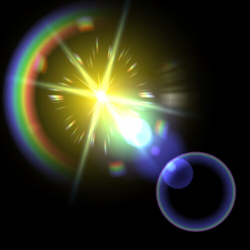 Light flare special effect Royalty Free Vector Image