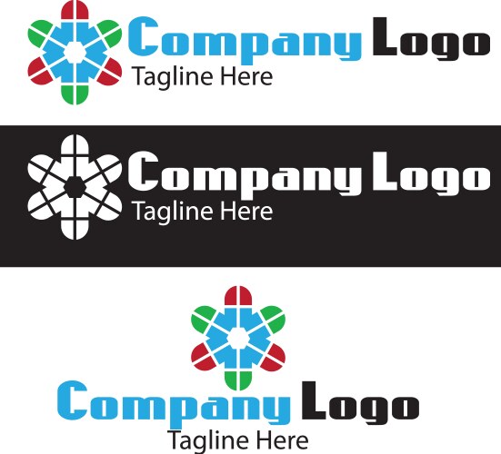 Technology company logo Royalty Free Vector Image