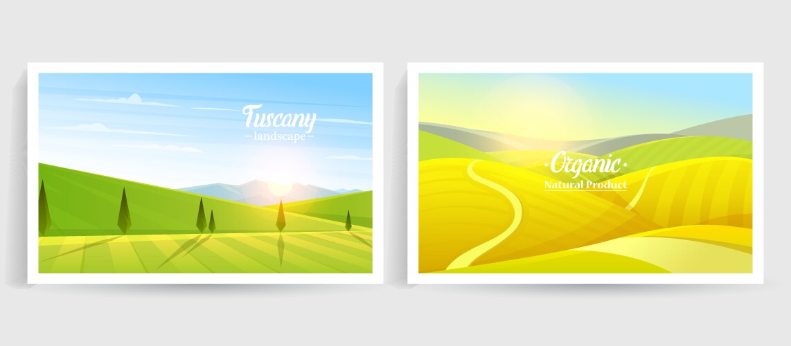 Rural landscape farm agriculture Royalty Free Vector Image