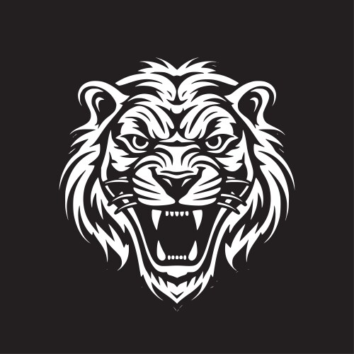 White tiger face Royalty Free Vector Image - VectorStock