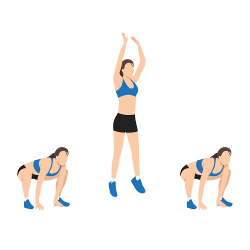 Cartoon frog jump sequence motion sprite sheet Vector Image