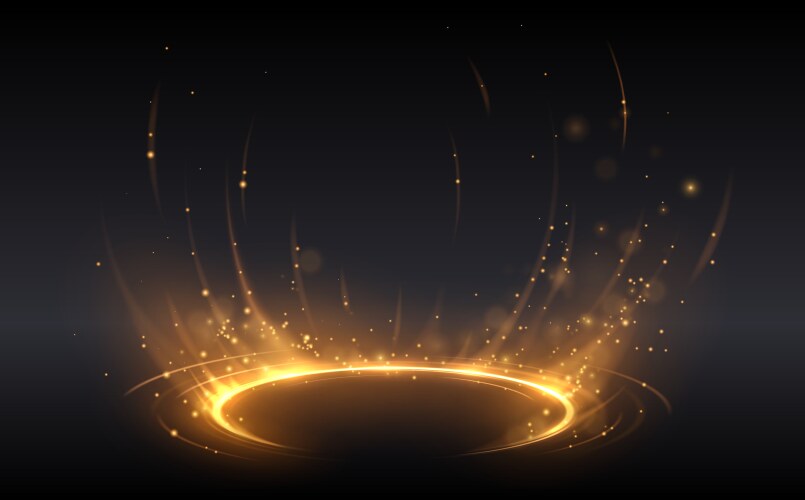 Abstract golden motion light effect Royalty Free Vector