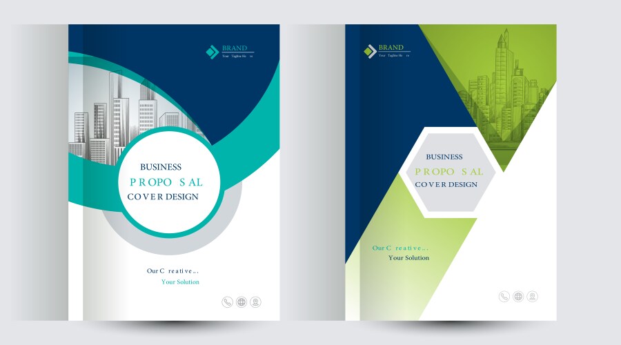 Corporate business proposal cover design template Vector Image