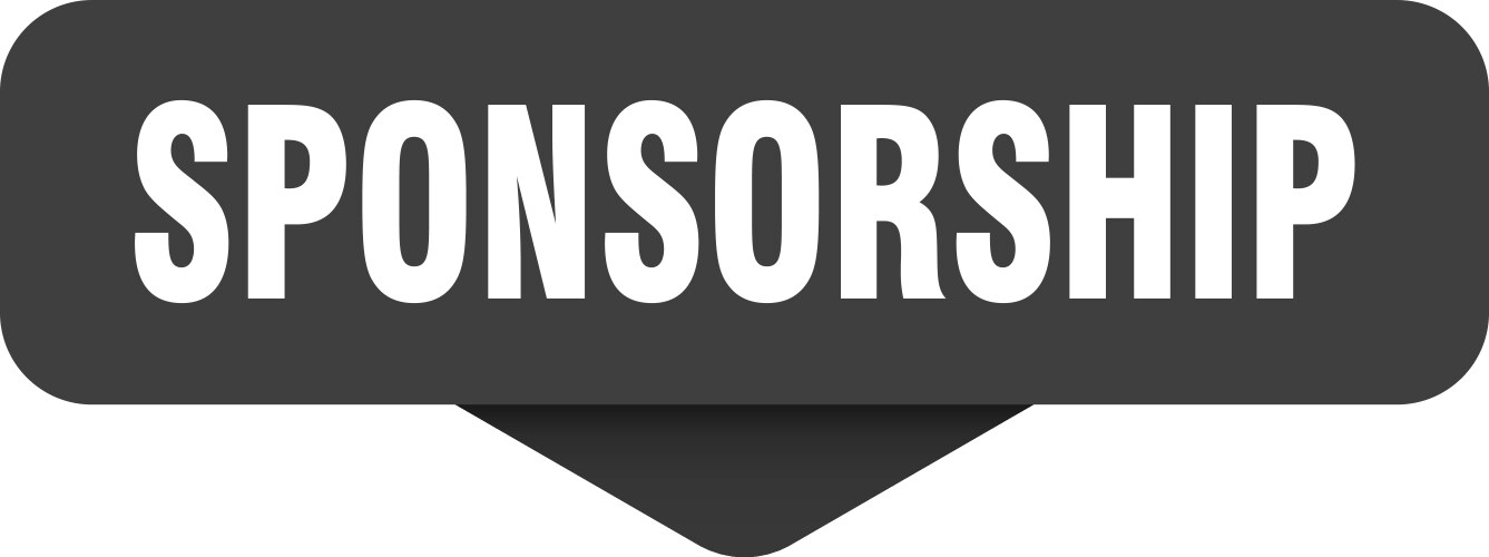 Sponsorship sticker sign Royalty Free Vector Image