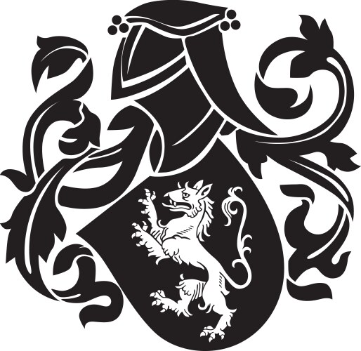 Heraldic tiger silhouette set Royalty Free Vector Image