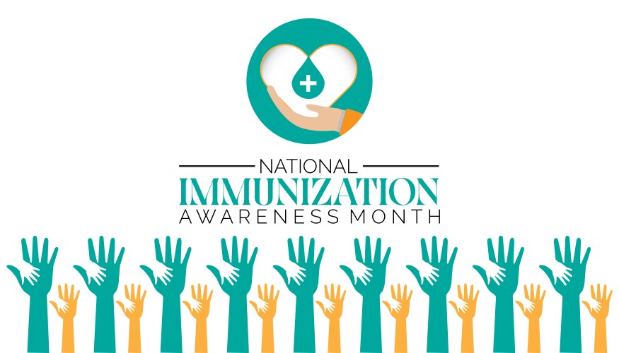 National immunization awareness month Royalty Free Vector
