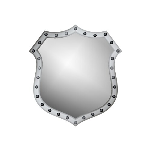Metal shield Royalty Free Vector Image - VectorStock