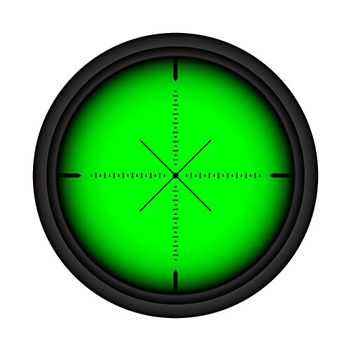 Sniper scope night vision sight view crosshair Vector Image
