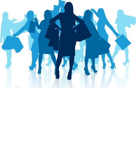 Female shopping set Royalty Free Vector Image - VectorStock