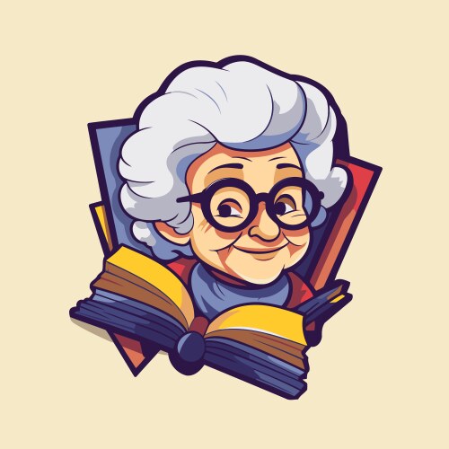 Grandma Reading Book Vector Images (over 310)