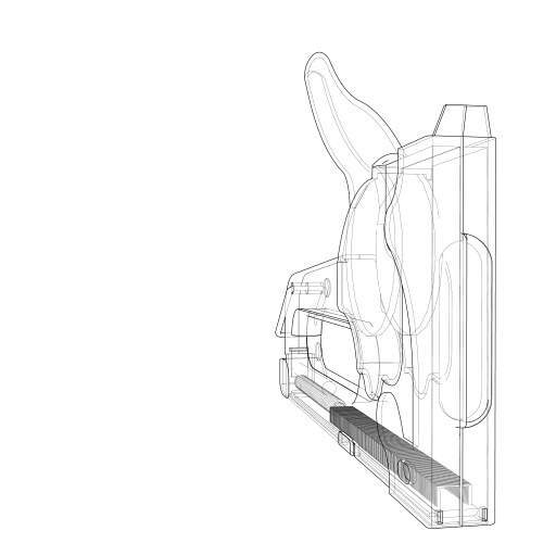 Outline construction stapler Royalty Free Vector Image