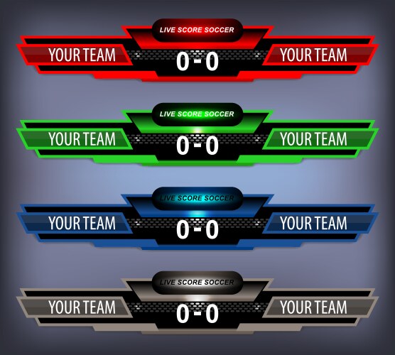 Soccer and football scoreboard template Royalty Free Vector