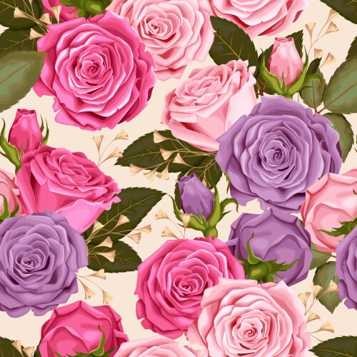 Beautiful roses seamless Royalty Free Vector Image