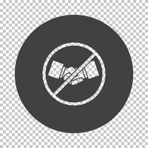 No hand shake icon Royalty Free Vector Image - VectorStock
