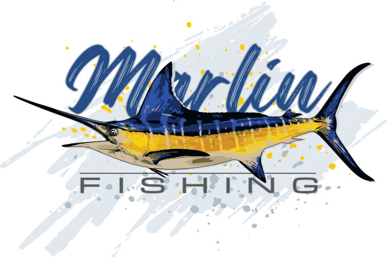 Striped marlin image Royalty Free Vector Image