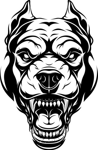 Modern pitbull dog logo Royalty Free Vector Image