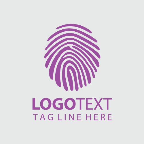 Finger prints logo Royalty Free Vector Image - VectorStock