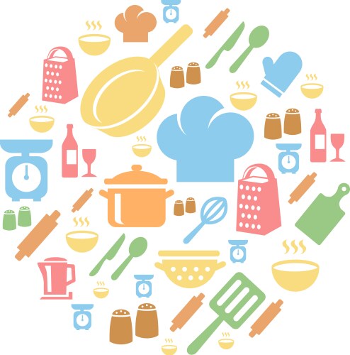 Kitchen pattern Royalty Free Vector Image - VectorStock