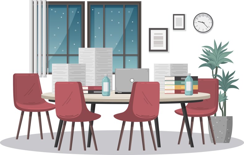 Meeting room cartoon Royalty Free Vector Image