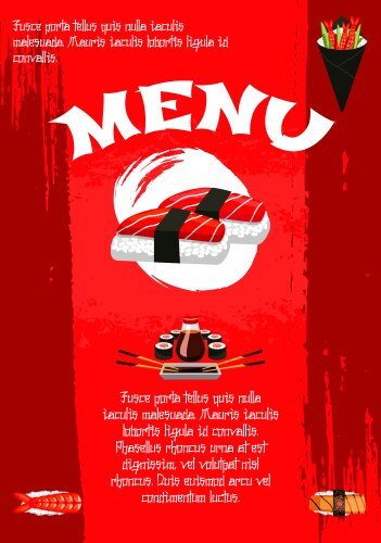 Restaurant menu retro poster Royalty Free Vector Image