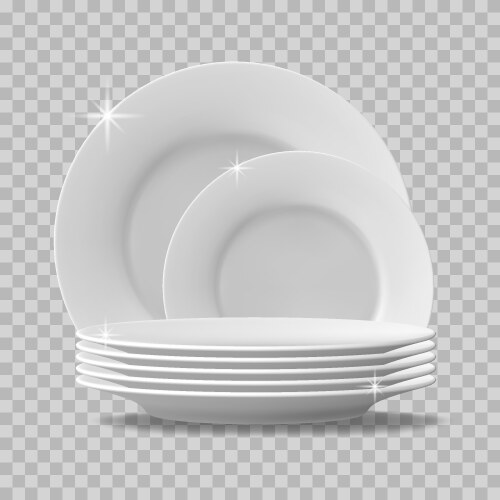Clean plates Royalty Free Vector Image - VectorStock