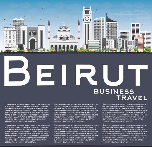 Beirut building Royalty Free Vector Image - VectorStock