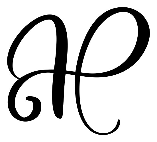 Calligraphy Capital Letter H Vector Images (over 330)