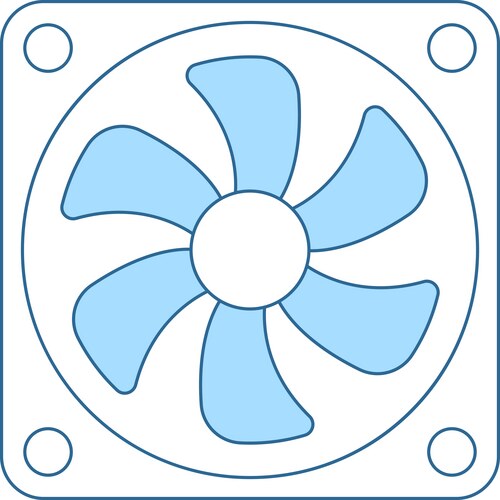 Close up electronic fan Royalty Free Vector Image Close up electronic fan Royalty Free Vector Image