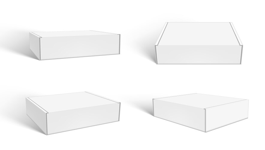Burger box die cut template packaging Royalty Free Vector