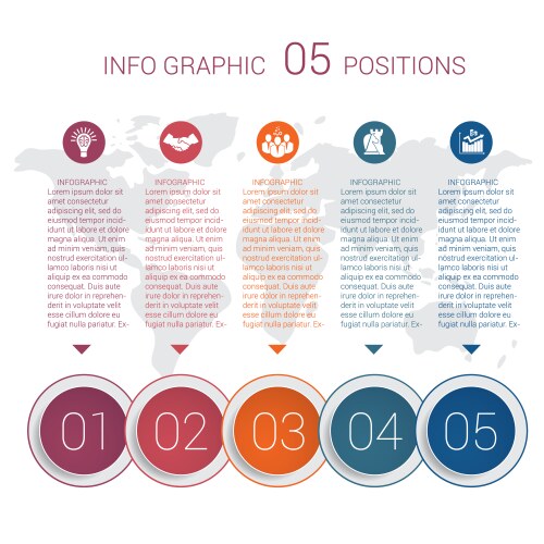 Diagram info graphics template 10 positions Vector Image