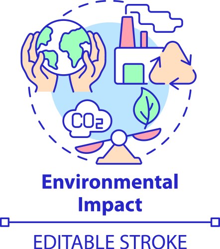 Environmental impact assessment concept icon Vector Image