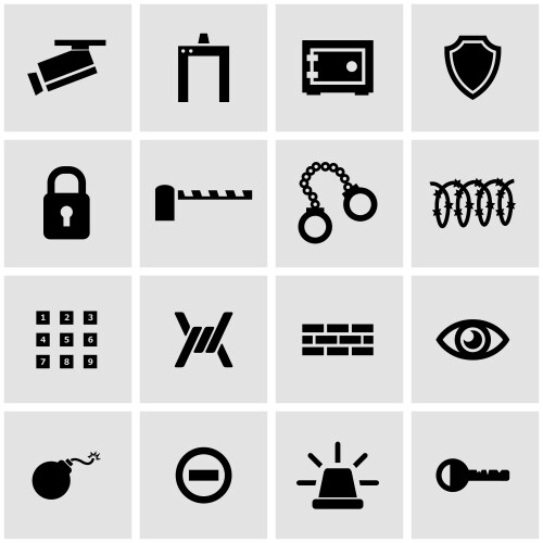 It security icons simplus series Royalty Free Vector Image