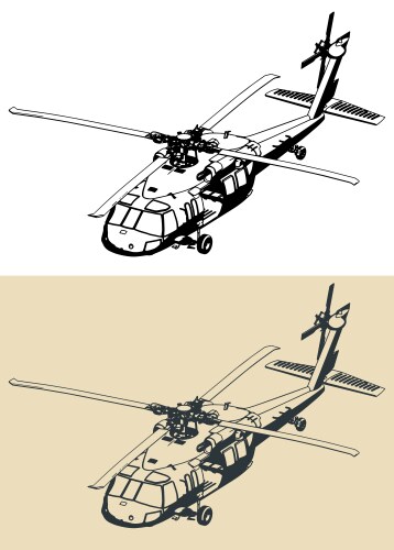 Helicopter rotor drawings Royalty Free Vector Image