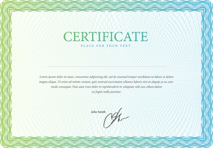 Certificate or diploma template 4 Royalty Free Vector Image