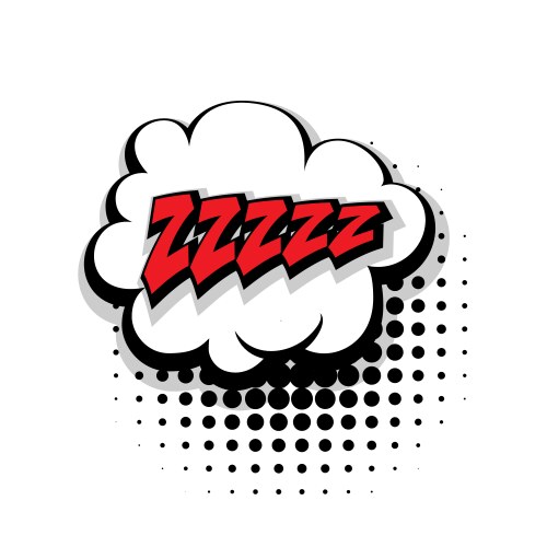 Zzz comic word Royalty Free Vector Image - VectorStock