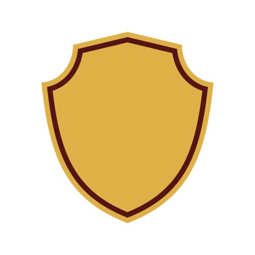 Elemental safeguard shield silhouette Royalty Free Vector