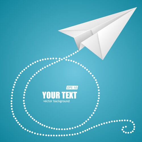 Paper plane flying Royalty Free Vector Image - VectorStock