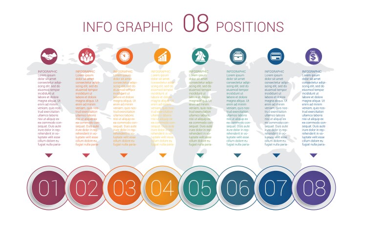 Diagram info graphics template 3 positions Vector Image